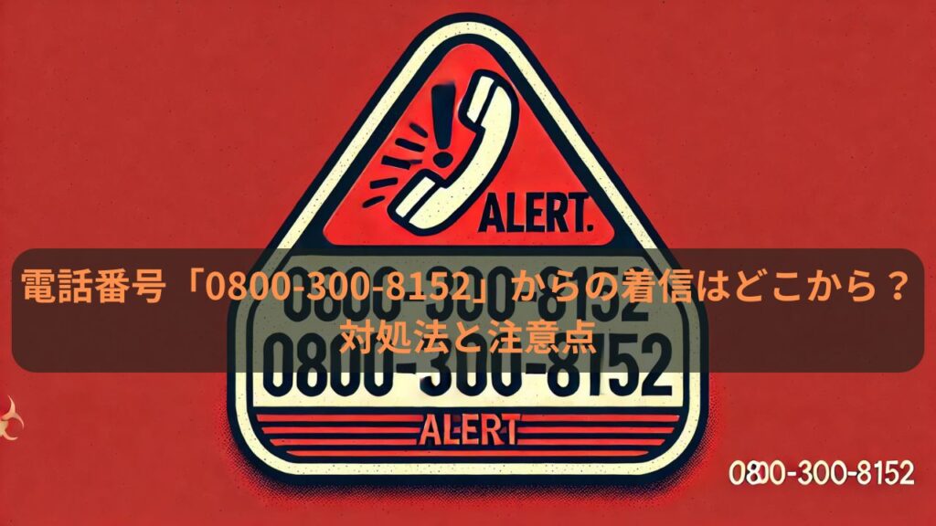 「08003001178/0800-300-1178」からの着信はどこから？対処法と注意点 | 子育てとサッカー
