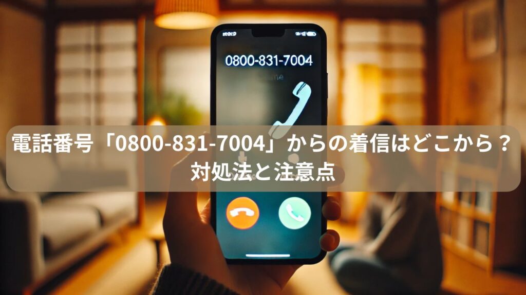 「08003007297/0800-300-7297」からの着信はどこから？対処法と注意点 | 子育てとサッカー