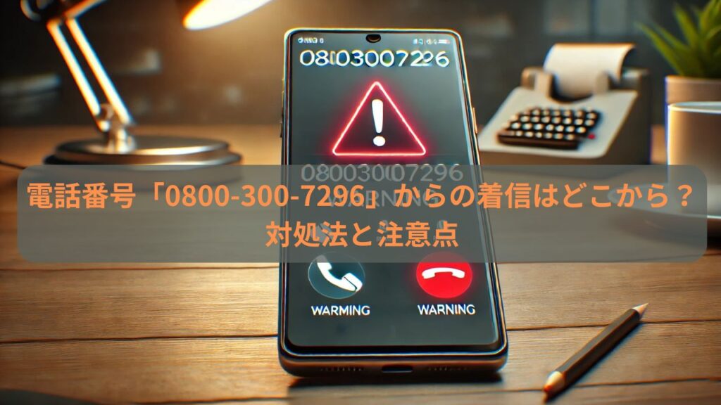 電話番号「0800-300-0959」からの着信はどこから？対処法と注意点 | 子育てとサッカー