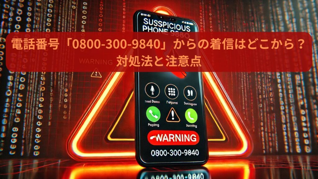 電話番号「0800-300-7297」からの着信はどこから？対処法と注意点 | 子育てとサッカー