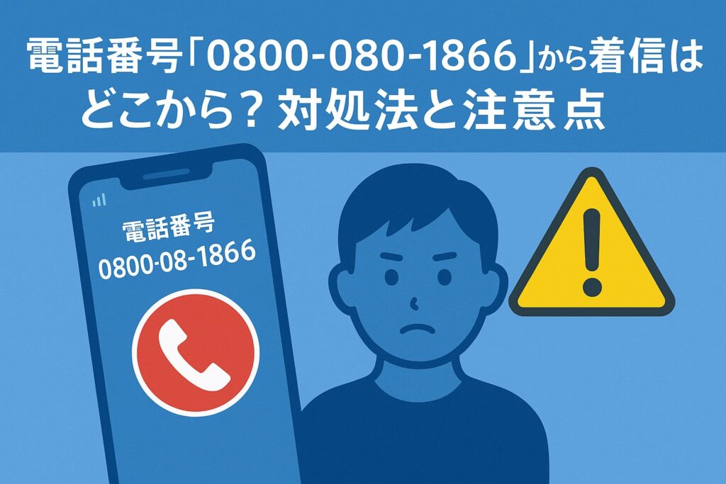 電話番号「0800-080-1866」からの着信はどこから？対処法と注意点 | 子育てとサッカー